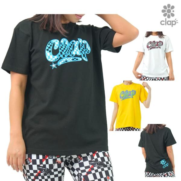 クラップ CLAP チェッカークラップ ティー レディース Tシャツ 半袖 スポーツアパレル トレーニング フィットネス 女性 CTS25064