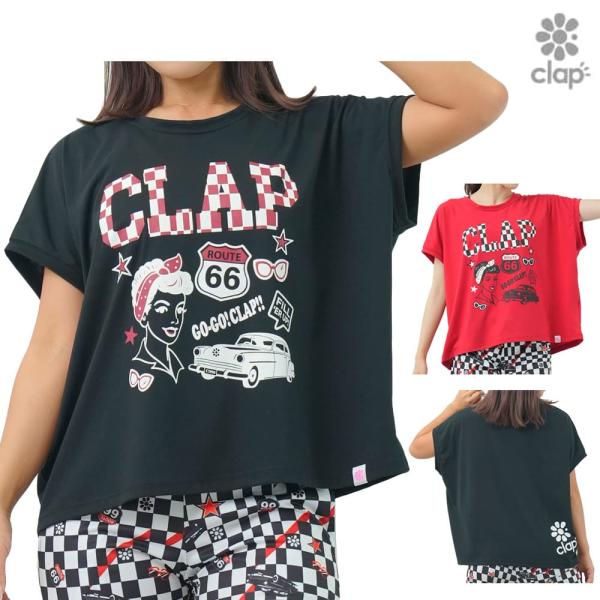 クラップ CLAP ヴィンテージクラップ ドルマンエル レディース Tシャツ 半袖 スポーツアパレル トレーニング フィットネス 女性 CTS25065