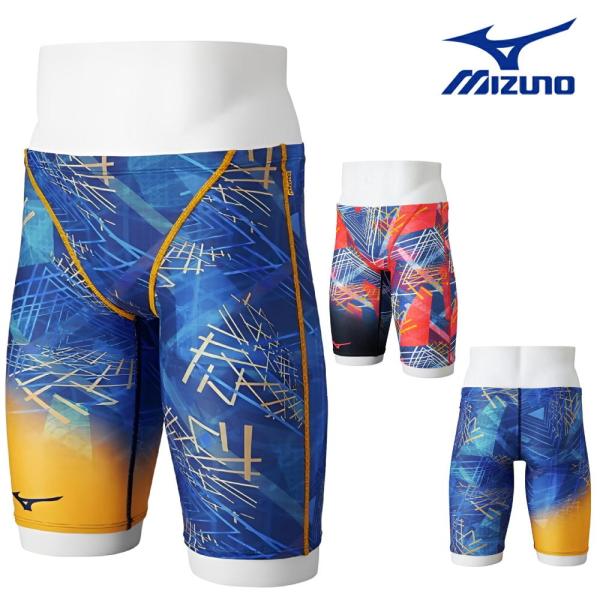 ミズノ MIZUNO 競泳水着 練習用水着 メンズ エクサースーツ ハーフスパッツ U-Fit 競泳練習水着 2025年秋冬モデル N2MBC573