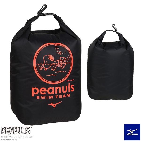 ミズノ MIZUNO 水泳 ロールバッグL PEANUTS スヌーピー 2026年春夏モデル N3JMDX03