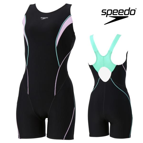 スピード SPEEDO フィットネス水着 レディース フィールアップルースンハーフニースキン オールインワン Ultra Stretch 0 パッド付き SFW12561
