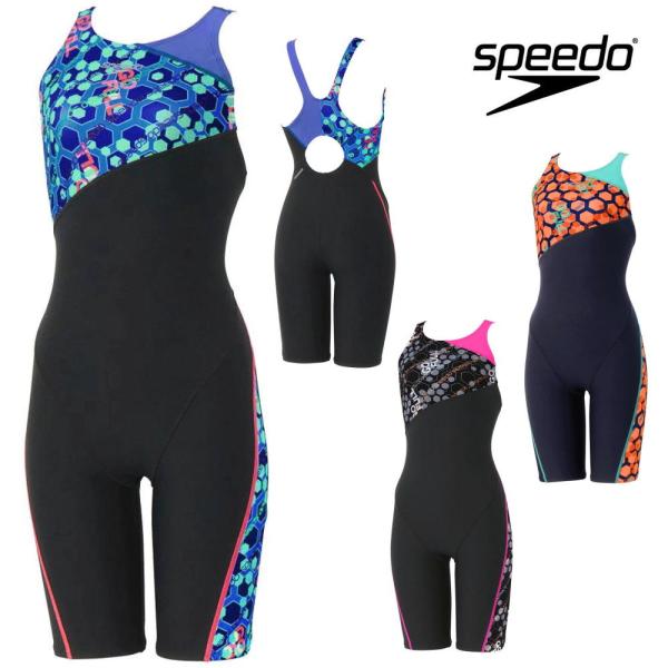 スピード SPEEDO 競泳水着 練習用水着 レディース ヘキサゴナルターンズニースキン オールインワン ENDURANCE ECO 競泳練習水着 2026年秋冬モデル STW12656