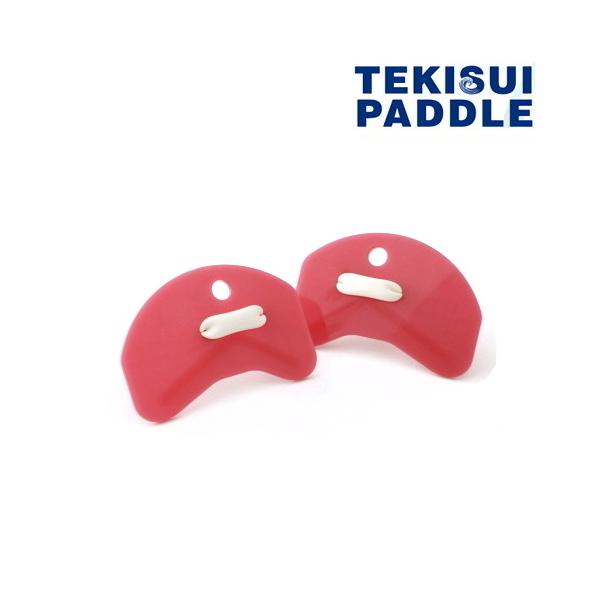 TEKISUIパドル テキスイパドル マイクロソフトタイプM マイクロパドル キャンディレッド 水泳 パドル 大人向け
