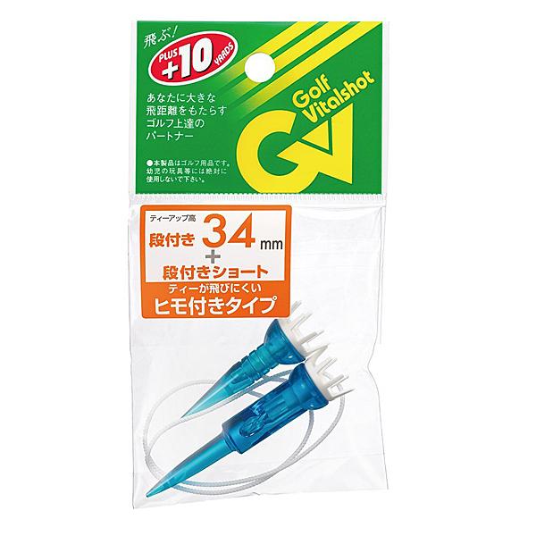 Tabata タバタ 段付リフトティー ST ひも付き LIFT TEE GV1415 ゴルフ ティー 34mm 40mm 48mm いつも同じ高さでティーアップできる :GV-1415:e ...