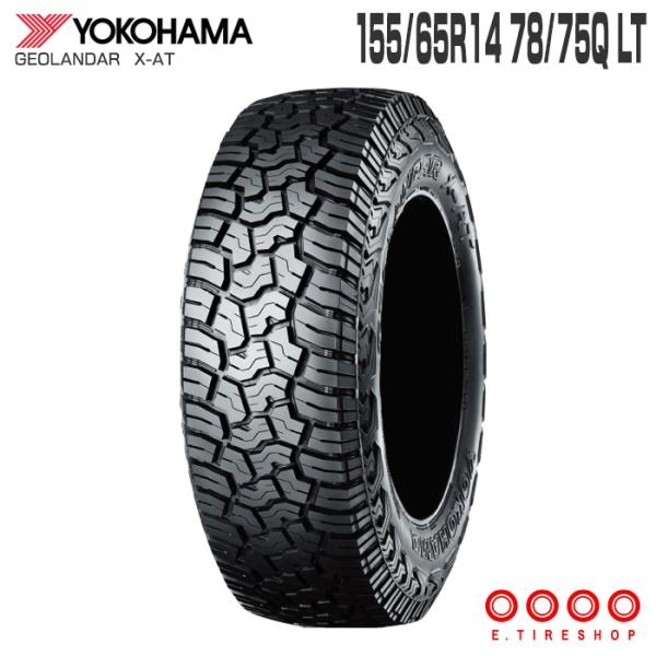 ●タイヤ単品1本タイヤ：ヨコハマタイヤ ジオランダー X-AT G016 LT155/65R14 78/75Q※ このタイヤはサイズ・スペックによってデザインが異なります。デュアルサイドブロックデザイン アグレッシブブロックパターン トラク...