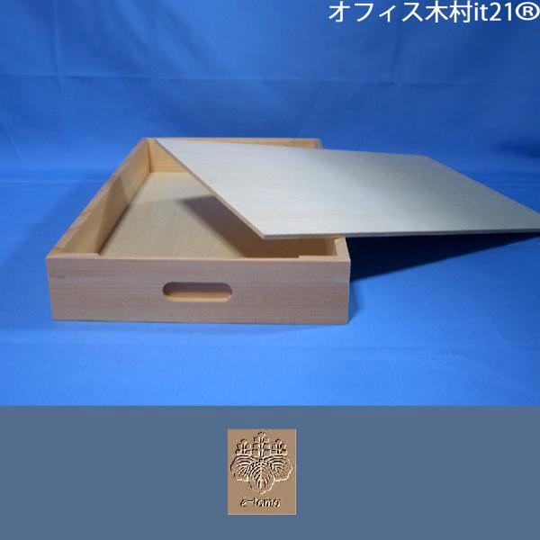 打ったそばを一時保管、便利な「白木の生舟」（蕎麦道具）スプルス・シナベニア、27×36×高さ7.5センチ