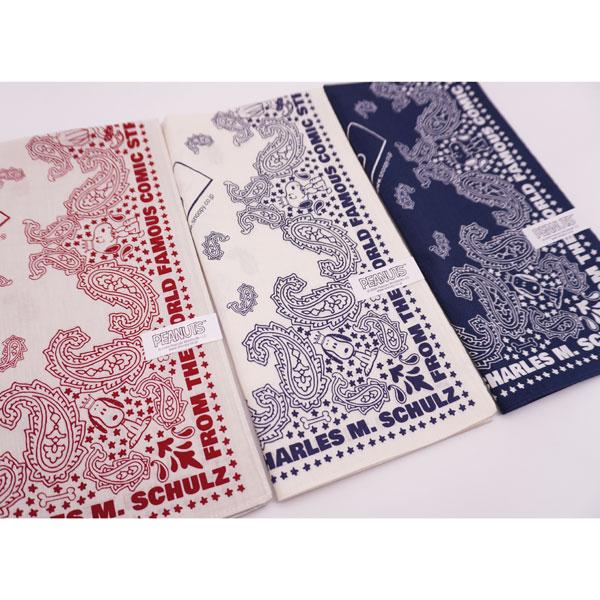 スヌーピー バンダナ ハンカチ  レディース    53×53cm 日本製綿100％　お弁当つつみにハンカチに　掃除の際に頭に巻いても