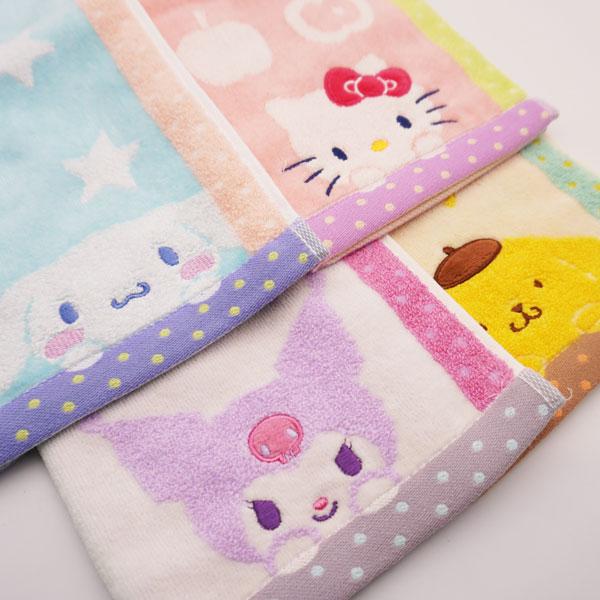 ハローキティ　サンリオ　ハンドタオル キャラクター　レディース　　学生　通勤通学、外出時に毎日の必需品　エチケットとして。お子様（子供会・退会・卒業・引退・記念やお世話になった方（転勤/退職/お礼/お返し）へのプレゼントにかさばらないサイズ...
