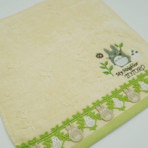 となりのトトロ　ジブリ　タオルハンカチ　レディース　スチームシャーリング　抗菌防臭加工学生　通勤通学、外出時に毎日の必需品　エチケットとして。お子様（子供会・退会・卒業・引退・記念やお世話になった方（転勤/退職/お礼/お返し）へのプレゼント...