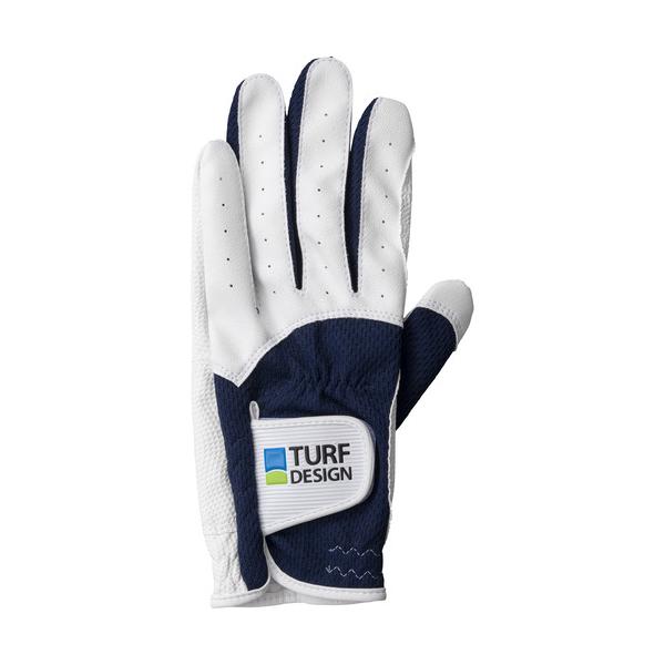 朝日ゴルフ AS TDGL-2170L レディースグローブ TURFDESIGN ホワイト×ネイビー AS TDGL2170L 802