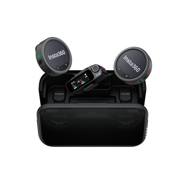 Insta360 MCA10-MICPRO01 MICPRO2TX＋1RX ワイヤレスマイク E-Inkディスプレイ搭載 NPU搭載ノイズキャンセリング Bluetooth接続 ブラック 13