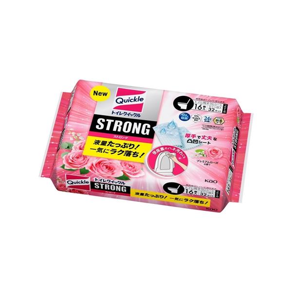 花王 トイレクイックル ストロング プレミアムローズの香り つめかえ用 １６枚 861