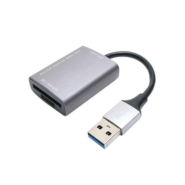 ミヨシ USR-ASD1／DS SD microSDカードリーダ ライタ USB-A シルバー USRASD1／DS 135