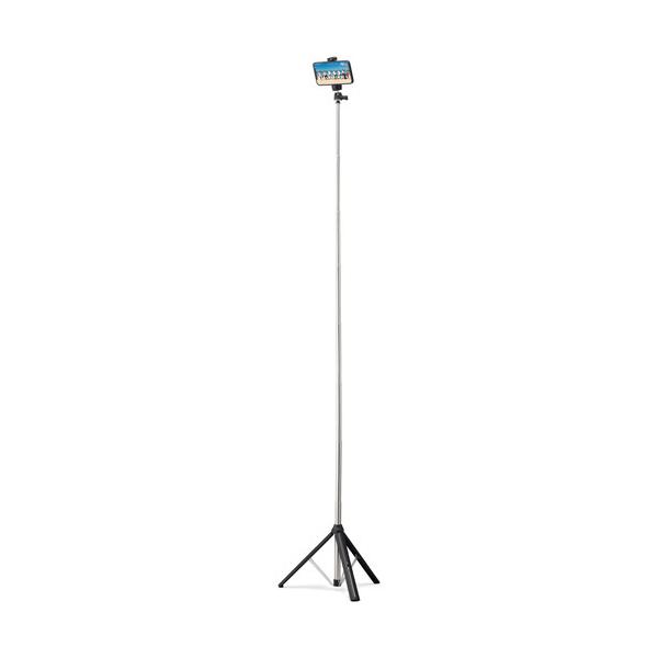 エレコム　P-STSRSLBK　スマートフォン用三脚　ロングタイプ　最大1600mm　アクセサリーシュー付　ブラック 500
