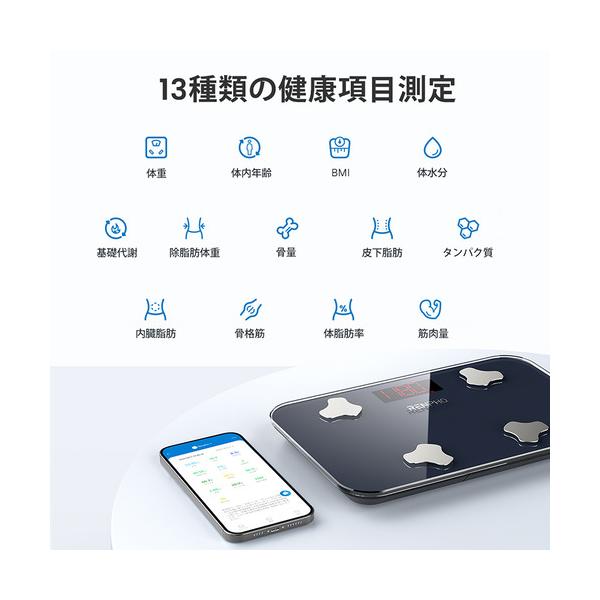 RENPHO　R-A009　RENPHO　ミニ体組成計　ブラック 46