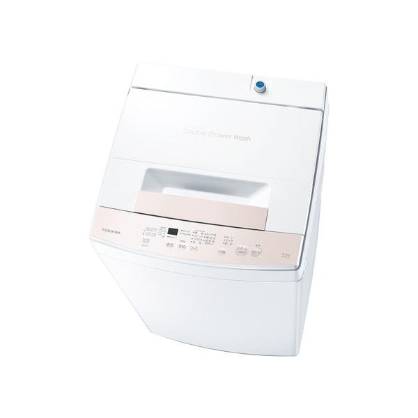 東芝 AW-45GA4(W) 全自動洗濯機 簡易乾燥 上開き 洗濯4.5kg ピュアホワイト 40