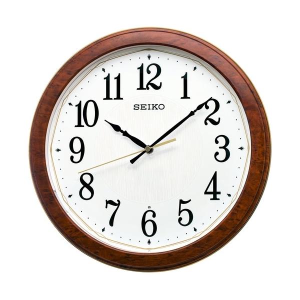 セイコークロック　KX260B　電波掛け時計　濃茶 820