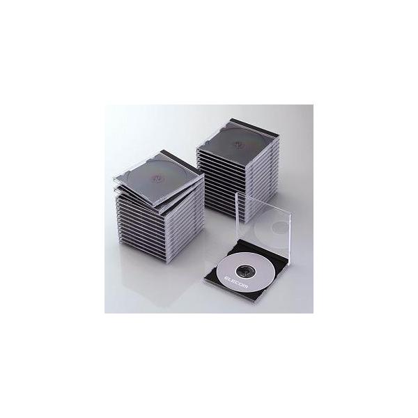 エレコム　CCD-JSCN30BK　CD/DVD/Blu-rayプラケース　1枚収納　30パック　標準厚10.4mm　ブラック 131