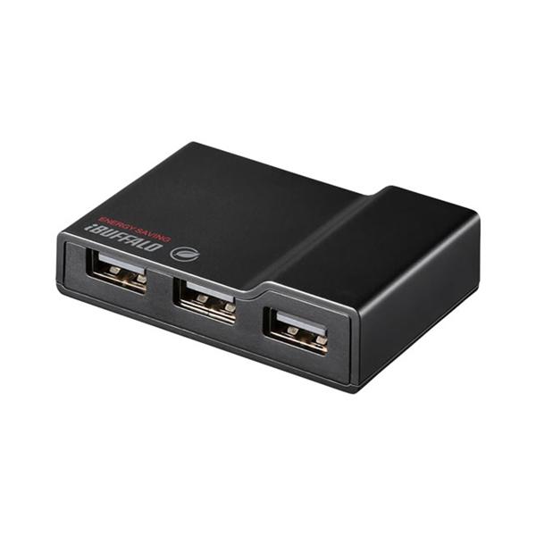 USBハブ　バッファロー　セルフパワー　BSH4AE12BK　USB2.0節電機能付きセルフパワー　4ポートハブ　ブラック 131