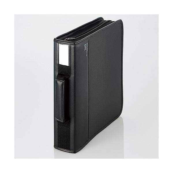 ケース　エレコム　CD　DVD　CCD-SSB160BK　Blu-ray／DVD／CD対応　ファスナーケース　160枚収納　ブラック 131