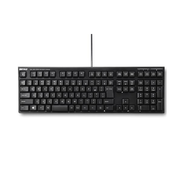 キーボード　バッファロー　有線　USB　BSKBU510BK　USB接続　有線ディープストロークパンタグラフキーボード　ブラック 131