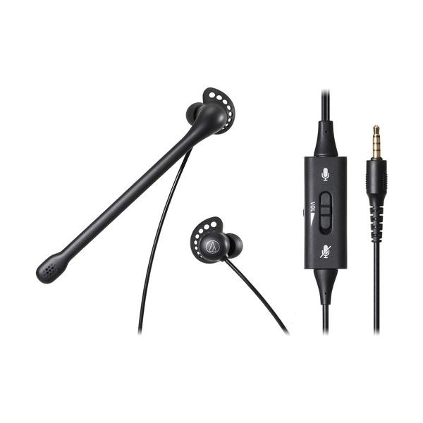オーディオテクニカ　ATH-202COM　BK　インナーイヤーヘッドセット　ブラック 131