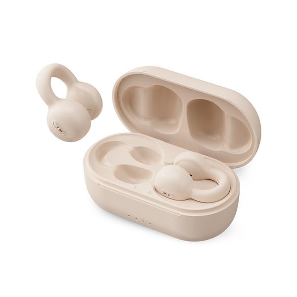 KING LUCKY i20 ベージュ OPENEAR 完全ワイヤレスイヤホン OPENEAR 左右分離 Bluetooth 24