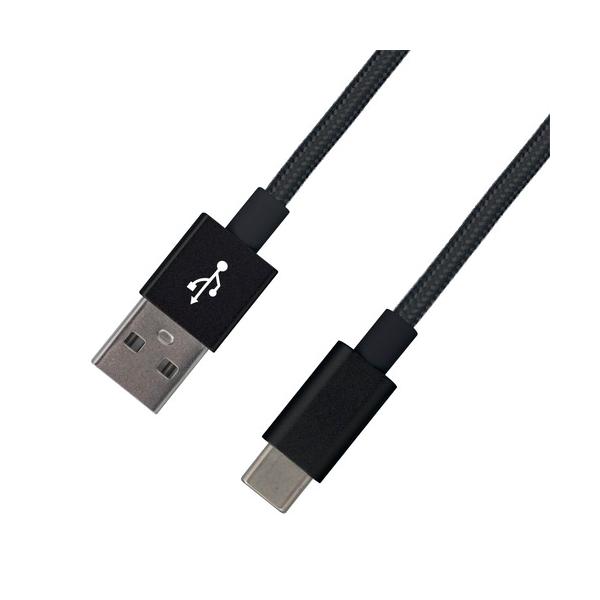 meteora CBTC001BK Type-A to Type-Cケーブル 急速充電対応 1.2m ブラック 24