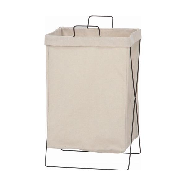 [幅37×奥行27×高さ60cm] ランドリーバスケット 大容量 おしゃれ 折りたたみ収納 スリム ゴミ箱 おもちゃ入れ アイボリー 446