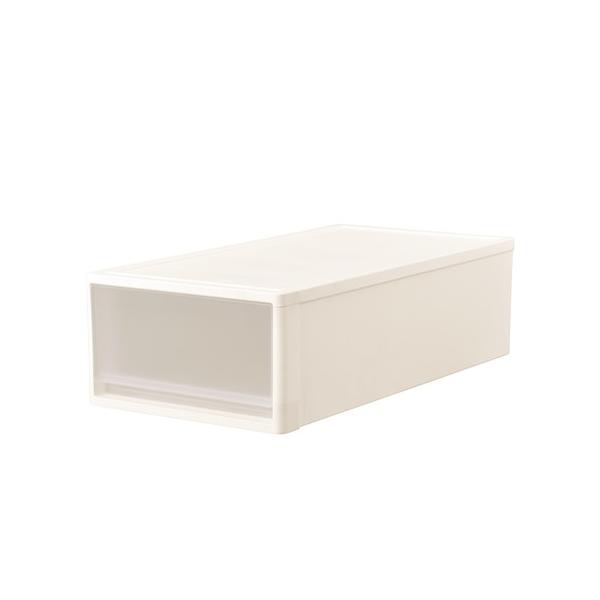 【期間限定大特価】[幅39×奥行74×高さ22cm]　収納ケース　プラスチック　押入れ用　ストラ74M　ホワイト 446