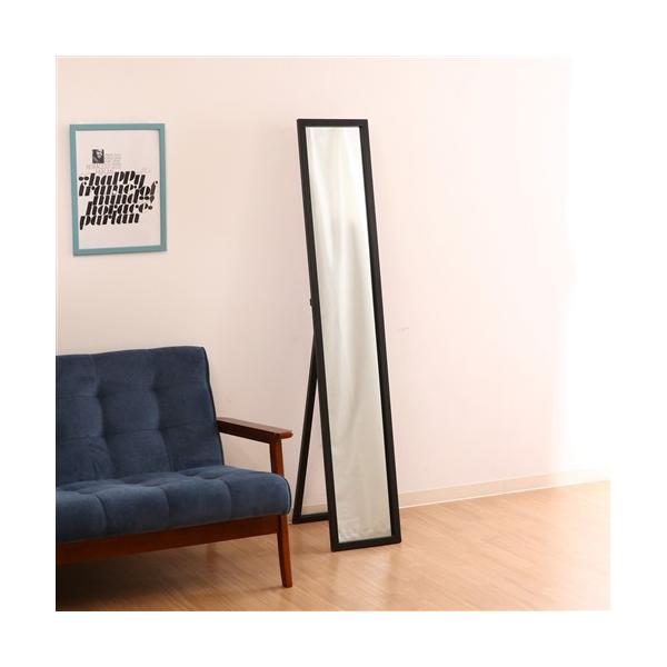 不二貿易 70121 木製スタンドミラー HB−2715NC ブラック 448