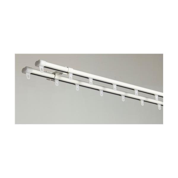 伸縮式カーテンレール E202 ホワイト ダブル1.1~2.0 449