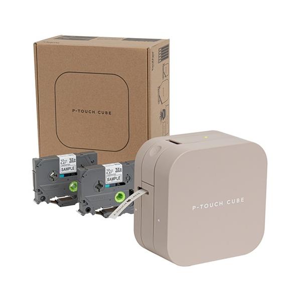 ブラザー PT-P300BTLT ラベルライター ピータッチ キューブ スマホ専用 TZeテープ  ラテ 52