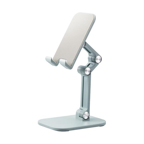 エレコム HA-STFD01GN タブレット スマホスタンド 卓上 高さ25cm 折り畳み式 角度調節可 高さ調節可 対応サイズ(4.7〜13インチ) グリーン  44