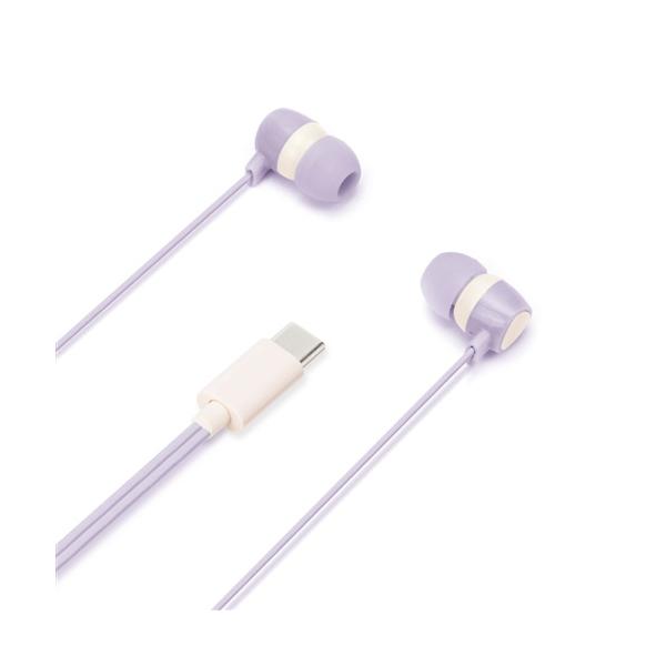 PGA PG-SECE3PP5 USB Type-Cコネクタ ステレオイヤホン カナルタイプ Premium Style パープル PGSECE3PP5 500