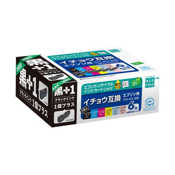 エコリカ　ECI-EITH6P+BK　エコリカ　EPSON　(　エプソン　)　ITH-6CL+ITH-BK　対応　リサイクル　インク　カートリッジ 119