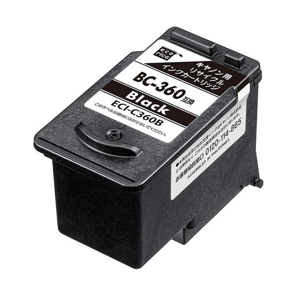 エコリカ ECI-C360B BC-360互換リサイクルカートリッジ ブラック ECIC360B 119