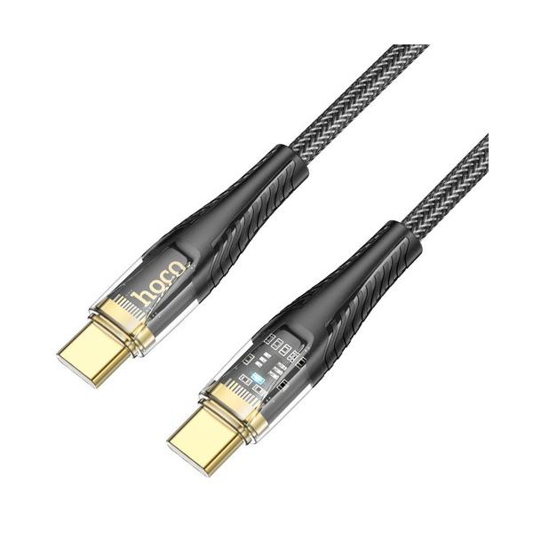 JTT U121-CC-BK hoco U121 PD60W対応 クリスタルType-Cケーブル 1.2m ブラック 131