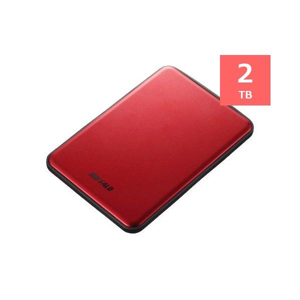 バッファロー　HD-PUS2.0U3-RDD　USB3.1(Gen1)／USB3.1　ポータブルHDD　2TB　レッド 124