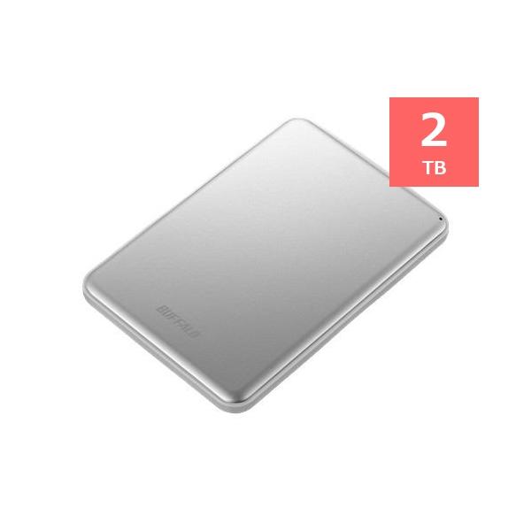 バッファロー　HD-PUS2.0U3-SVD　USB3.1(Gen1)／USB3.1　ポータブルHDD　2TB　シルバー 124