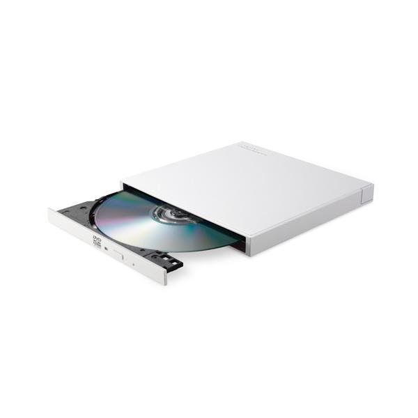 ロジテック LDR-PXA8CU2LWH 外付けDVDドライブ CD DVD 対応 USB 2.0 Type-Cケーブル付属 M-DISC対応 Windows Mac対応 ホワイト   124
