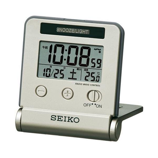 セイコー　SQ772G　デジタルトラベラ　電波クロック　置き用スタンド付き 820