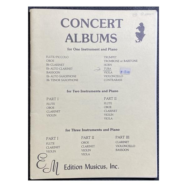 曲名：CONCERT ALBUMS編成：テューバ ソロ CONCERT ALBUMS チューバスコア＋パート譜Andante - G.F.HandelNature's Adoration - L.van BeethovenAn Ancien...