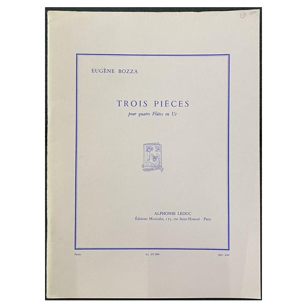 曲名：TROIS PIECES作曲：EUGENE BOZZA編成：フルート4重奏パート譜のみ新品ではありますが長期在庫品の為軽微な汚れ/変色/角折れが御座います。予めご了承の上お買い求め下さいませ。