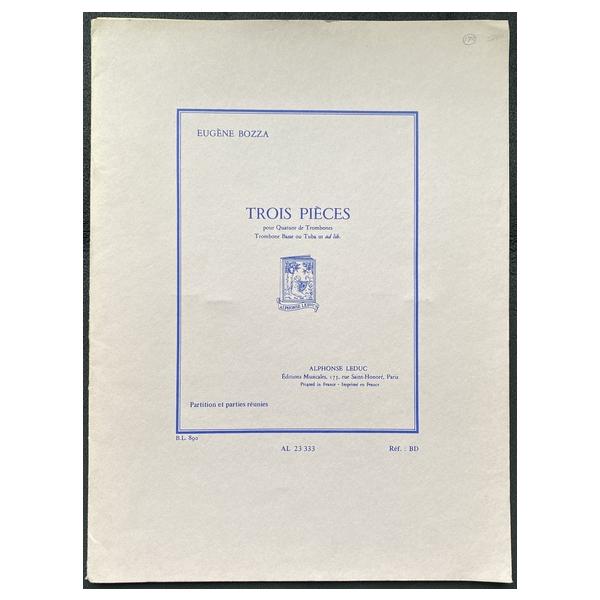 トロンボーン4重奏 三つの小品 trois pieceseugene bozza ウジェーヌ・ボザLEDUC　スコア＋パート譜AllegroModeratoAllrgro Vivo新品ではありますが長期在庫品の為軽微な汚れ/変色/角折れが御...