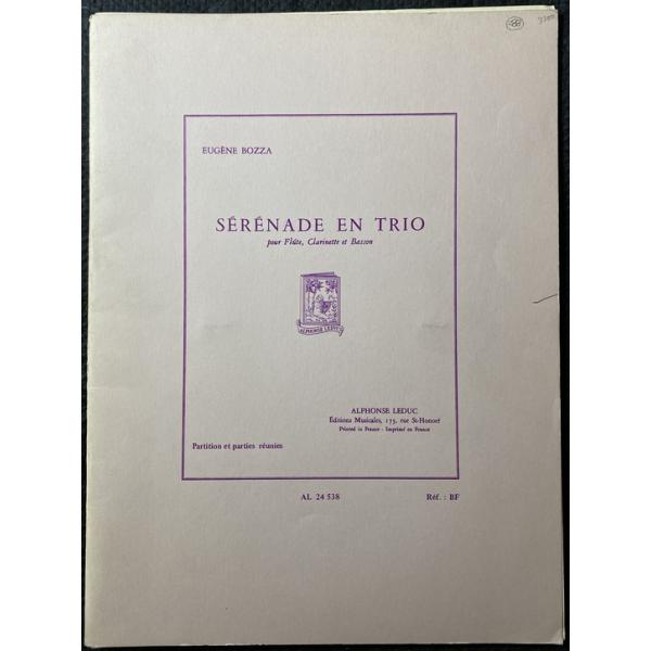 曲名：木管三重奏のためのセレナーデ Serenade En Trio作曲：Eugene Bozza編成：木管3重奏(Fl,,B♭Cl,,Bon)パート譜+スコア新品ではありますが長期在庫品の為軽微な汚れ/変色/角折れが御座います。予めご了承...
