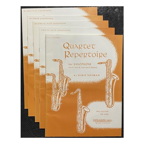 曲名：QUARTET REPERTOIRE for Saxophone作曲：HIMIE VOXMAN編成：サクソフォン 4重奏 (A.A.T.B)スコア+パート譜BOURREE from SuiteinD - J.S.BachCHORUS ...