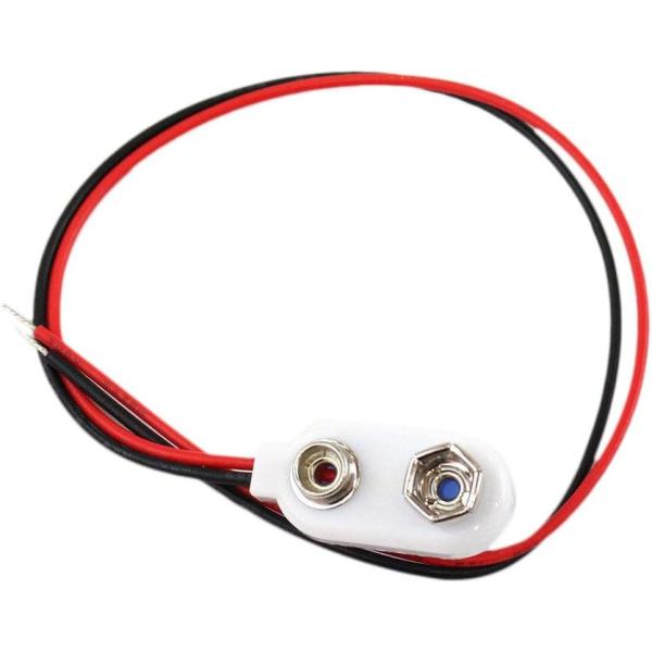 Cliff社製の頑強な9V 006P用バッテリースナップです。リード線の長さは約24cm。