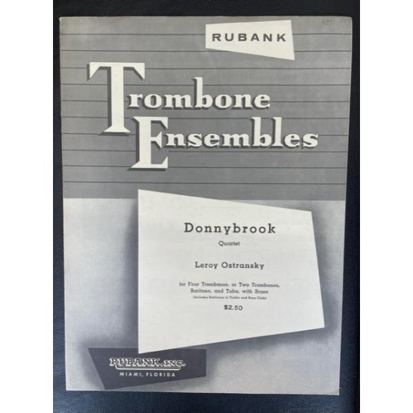 【訳あり商品】　スコア＋パート譜トロンボーン4重奏 Donnybrook　/　Leroy,Ostransky　新品ではありますが長期在庫品の為軽微な汚れ/変色/角折れが御座います。予めご了承の上お買い求め下さいませ。