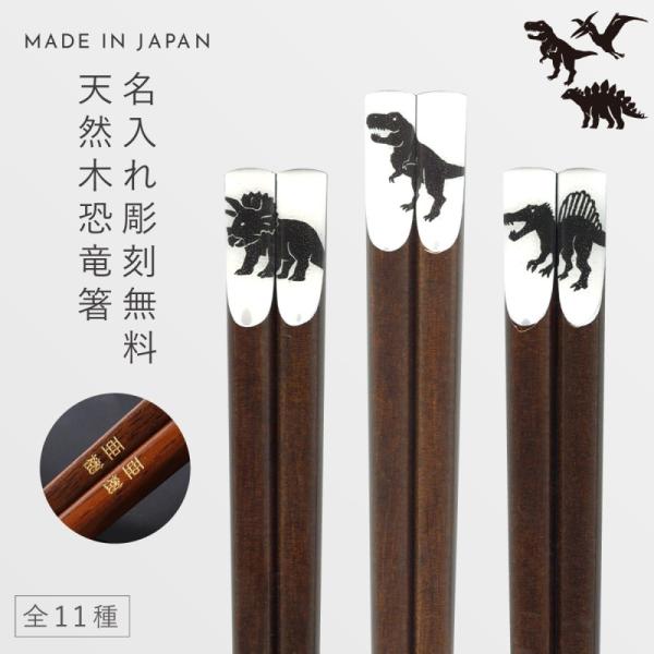 ■サイズ:23cm■原産国:日本■材質:本体/天然木、塗/ウレタン■備考:1本ずつ彫刻内容を変更する場合には、別途1000円（税別）必要になります。■キーワード：箸 恐竜 箸 名入れ 大人 箸 名前入り プレゼント 箸 23cm お箸 日本...